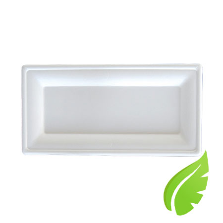 50 assiettes rectangulaire écologique en fibres de canne à sucre 13*2 ...